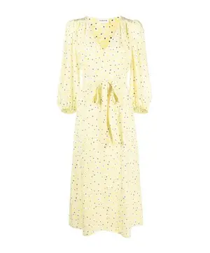 P.a.r.o.s.h Printed Logo V-collar Dress
