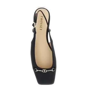 TWINSET Satin Slingback Ballet Flats
