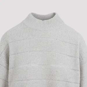 Brunello Cucinelli High-neck Cropped Jumper