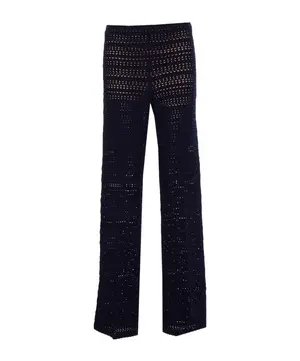 TWINSET Logo Plaque Open Knitted Trousers