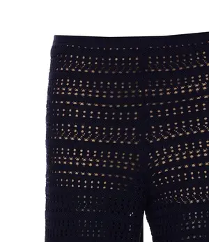 TWINSET Logo Plaque Open Knitted Trousers