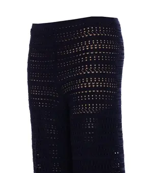 TWINSET Logo Plaque Open Knitted Trousers