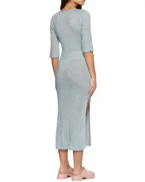GANNI V-neck Knitted Maxi Dress
