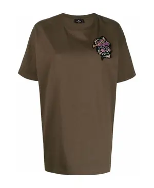 Etro Beaded Motif-patch Oversized T-shirt