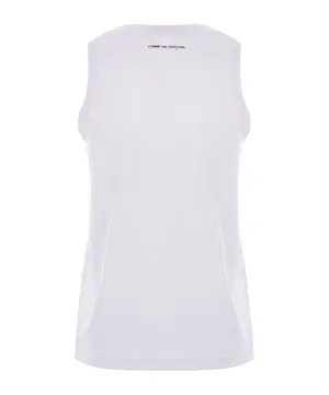 Comme Des Garçons Logo Printed Tank Top