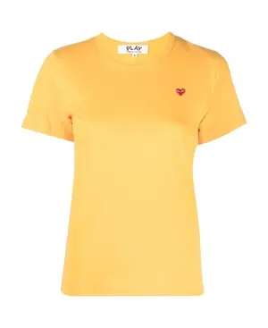 Play Comme Des Garcon Embroidered Logo Crewneck T-shirt
