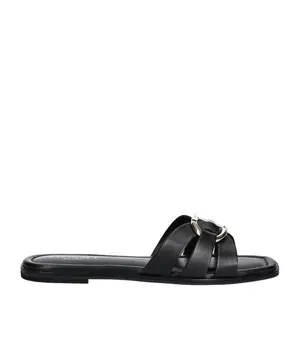 TWINSET Logo Buckle Slip-on Sandals