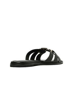 TWINSET Logo Buckle Slip-on Sandals