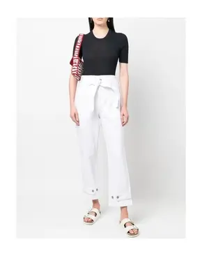 P.a.r.o.s.h Cropped Belted Paperbag-waist Trousers
