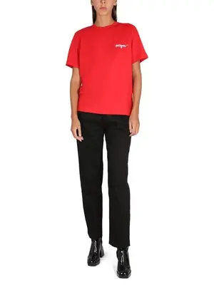 MSGM Chest-logo Crew Neck T-shirt