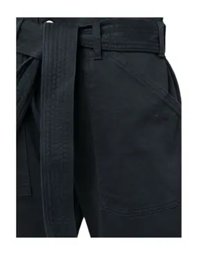P.a.r.o.s.h Cropped Belted Paperbag-waist Trousers