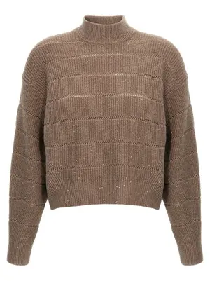 Brunello Cucinelli High-neck Cropped Jumper