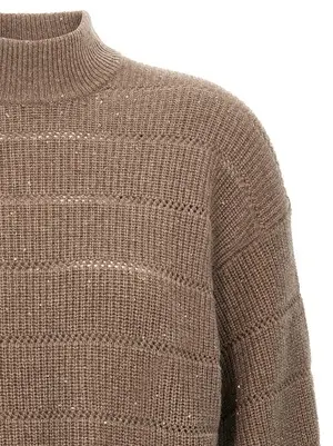 Brunello Cucinelli High-neck Cropped Jumper