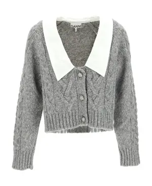 GANNI Chunky Cable Cardigan