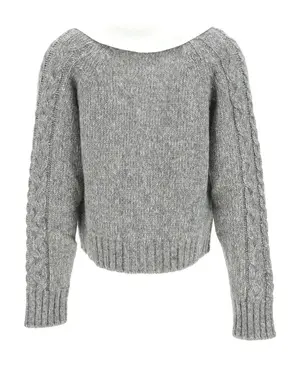 GANNI Chunky Cable Cardigan