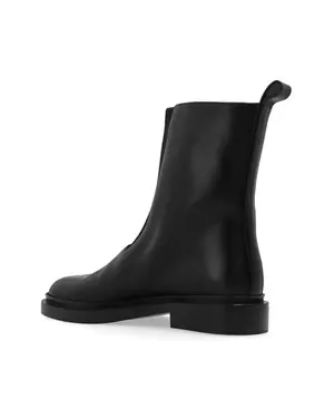 JIL SANDER Leather Round-toe Ankle Boots