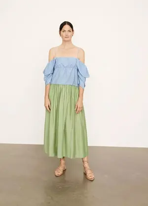 Vince Off-shoulder Ruffle Blouse