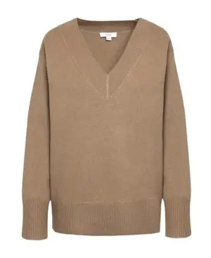 Vince Rib Trim V-neck Tunic