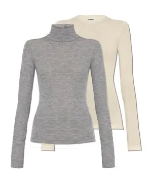 JIL SANDER Roll Neck Layered T-shirt