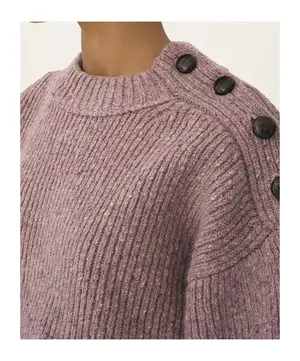 Chloé Mock-neck Cropped Knit Jumper - Gray