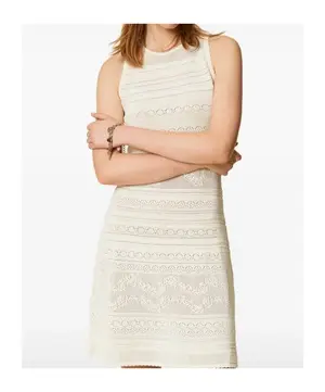 TWINSET Floral-motif Sleeveless Dress - White