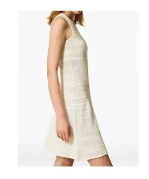 TWINSET Floral-motif Sleeveless Dress - White