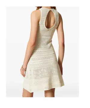 TWINSET Floral-motif Sleeveless Dress - White