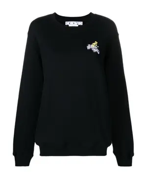 Off-White Floral Arrows-motif Sweatshirt - Black