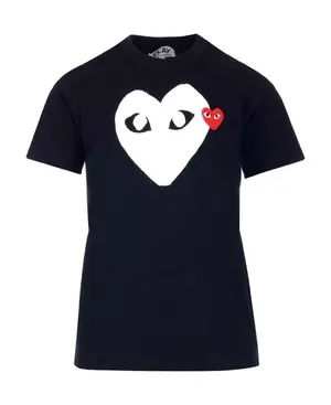 Play Comme Des Garcon Double Heart T-shirt