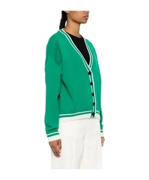 MSGM Striped-edge Knitted Cardigan
