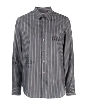Zadig&Voltaire Taskiz Rhinestone-embellished Striped Shirt