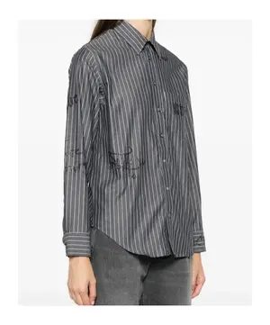 Zadig&Voltaire Taskiz Rhinestone-embellished Striped Shirt