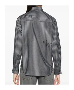 Zadig&Voltaire Taskiz Rhinestone-embellished Striped Shirt