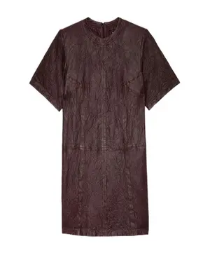 Zadig&Voltaire Riddy Creased Leather Minidress