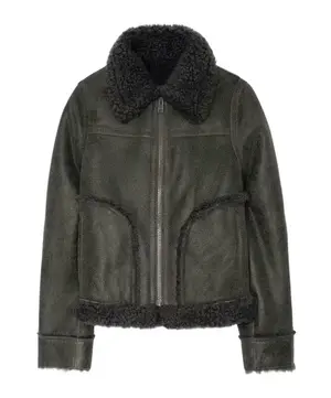 Zadig&Voltaire Kade Shearling-trim Leather Jacket