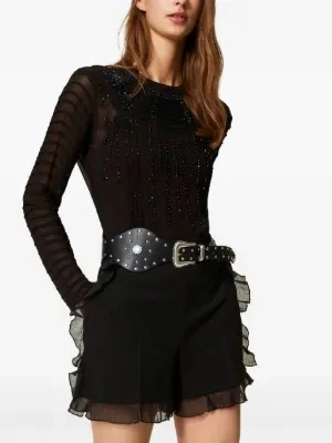 TWINSET Stud-embellished Wave Belt