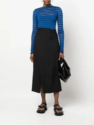 Proenza Schouler White Label Striped Straight Hem Jumper