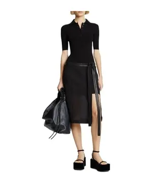 Proenza Schouler Knitted Short-sleeved Polo Top