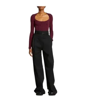 Proenza Schouler Plated Ribbed-knit Jumper