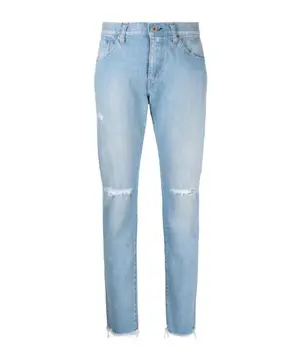 Junya Watanabe Distressed Skinny-cut Jeans
