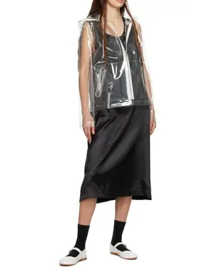 Comme Des Garçons Slogan-print Transparent Jacket