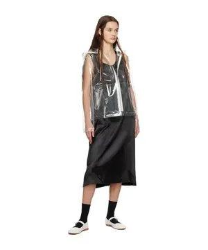 Comme Des Garçons Slogan-print Transparent Jacket