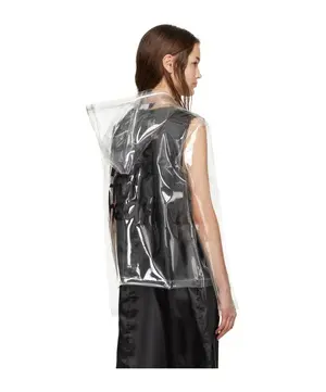 Comme Des Garçons Slogan-print Transparent Jacket