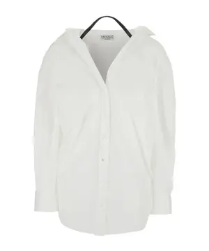 Brunello Cucinelli Long-sleeved Curved-hem Shirt