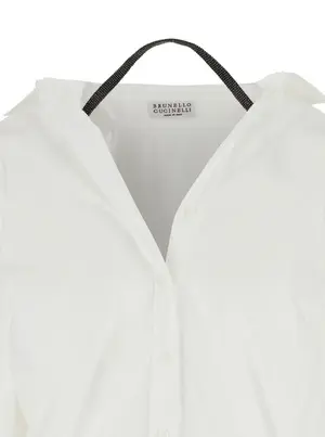 Brunello Cucinelli Long-sleeved Curved-hem Shirt