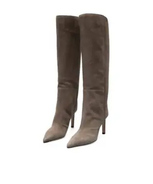JIMMY CHOO 85mm Alizze Pointed-toe Knee-high Boots