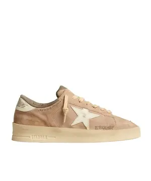 GOLDEN GOOSE Stardan Sneakers In Old Rose Suede - Nude