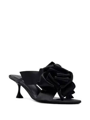 Proenza Schouler Rose-embellished Mid Heel Sandals