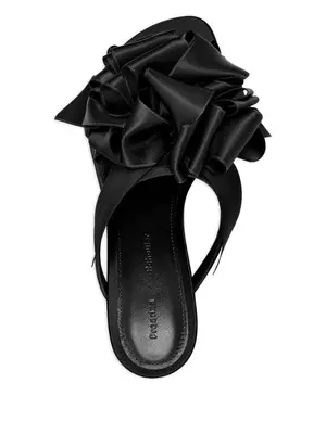 Proenza Schouler Rose-embellished Mid Heel Sandals
