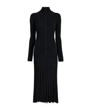 Proenza Schouler Ribbed Pleated Midi Day Dress